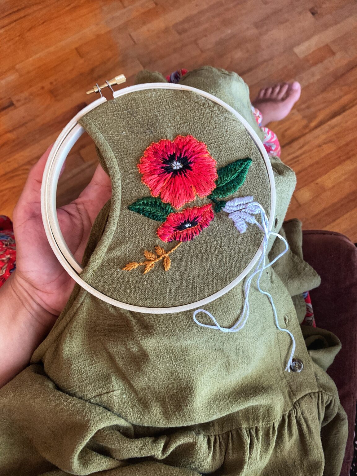 Hand-Embroidered Lisa Dress featuring Fabric + Flow