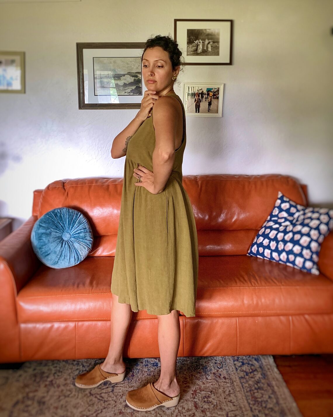 Hand-Embroidered Lisa Dress featuring Fabric + Flow